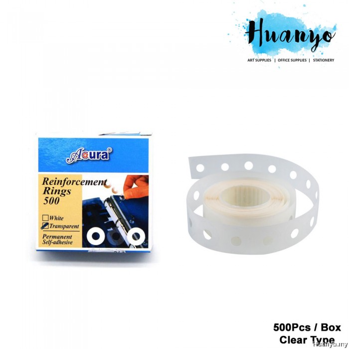 Acura Transparent Clear Reinforcement Ring Sticker (500pcs / Box)