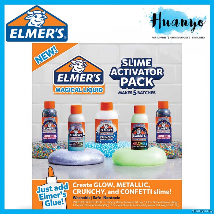 Elmer's Magical Liquid Slime Activator Solution Non Toxic [Metallic ...