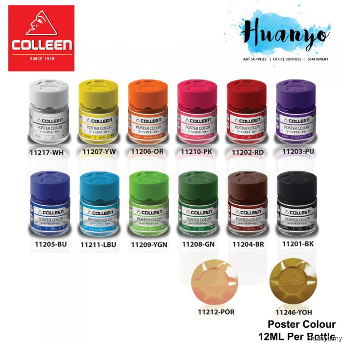 Colleen Non Toxic Poster Colour Paint (12ML, Per Bottle)