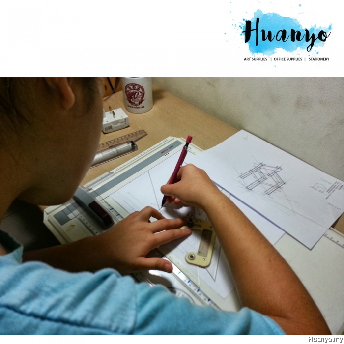 Technical Drawing Board Set With Detachable Ruler ( A3, White)