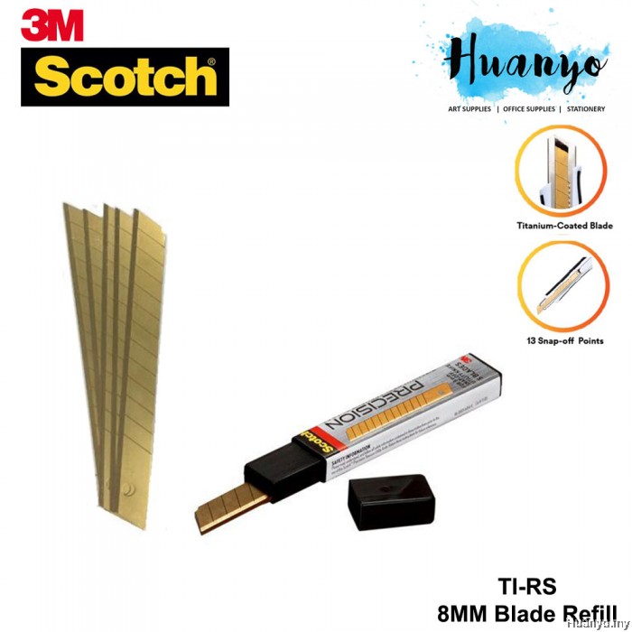 3M Scotch Precision Titanium Utility Knife Hand Cutter 9mm / 18mm ...
