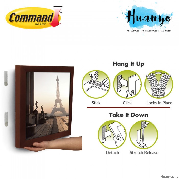 3M Command Picture Poster Canvas Wall Hanging Frame Tape Strip (Per ...