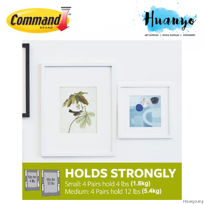 3M Command Picture Poster Canvas Wall Hanging Frame Tape Strip (Per ...