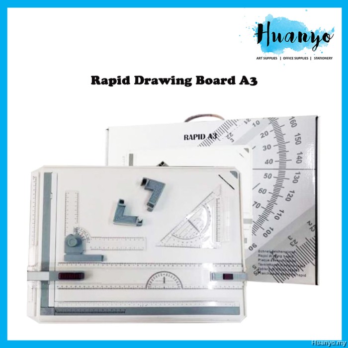 Rapid / World Technical Drawing Board Set With Detachable Ruler (A3 ...
