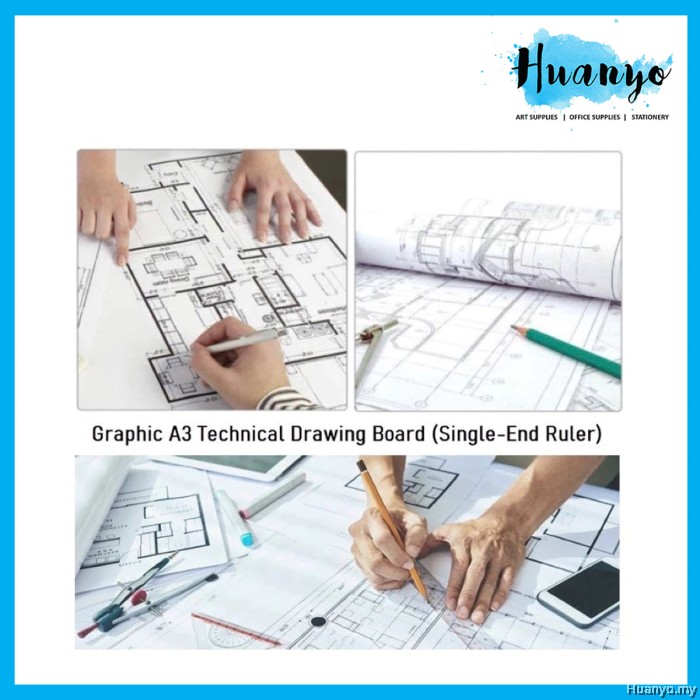 Rapid / World Technical Drawing Board Set With Detachable Ruler (A3 ...