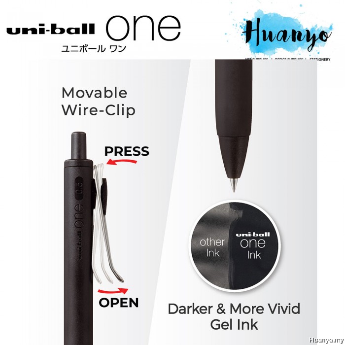 Uni Uni-ball One Retractable Colour Ink Gel Pen 0.5mm / 0.38MM UMN-S-05 ...