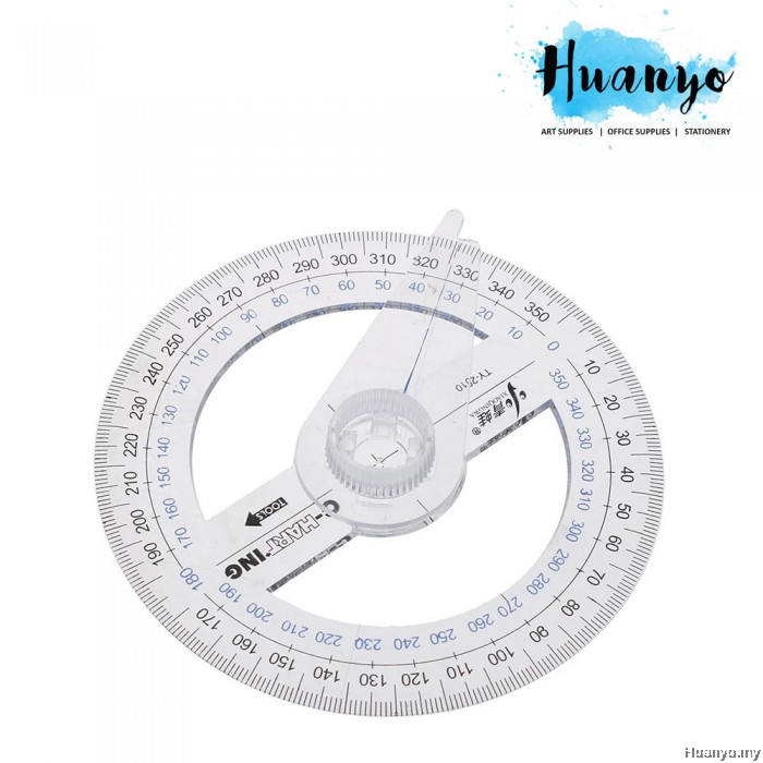 Math Geometry Geometric Protractor Ruler 360 degrees Angle Measurement ...