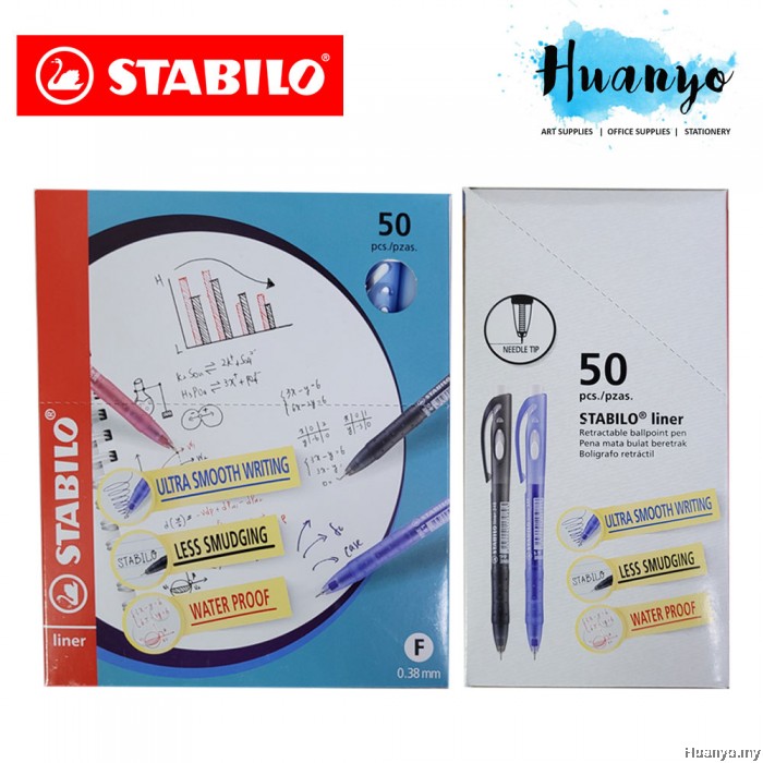 Stabilo 348 Semi Gel Retractable Ball Pen Liner (0.5MM/0.7MM, Extra ...