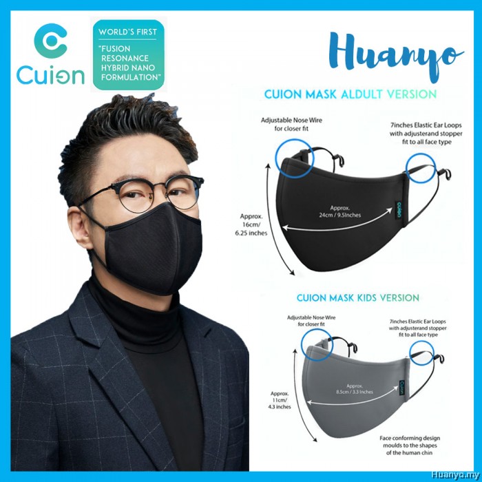 Cuion / Quantum Ion Anti Viral Virus 3 Layer Washable Reusable Fabric ...