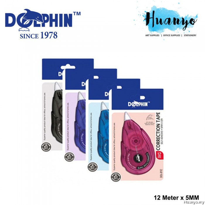 Dolphin Correction Tape Large Capacity Value Pack Set (12/24/30/40 ...