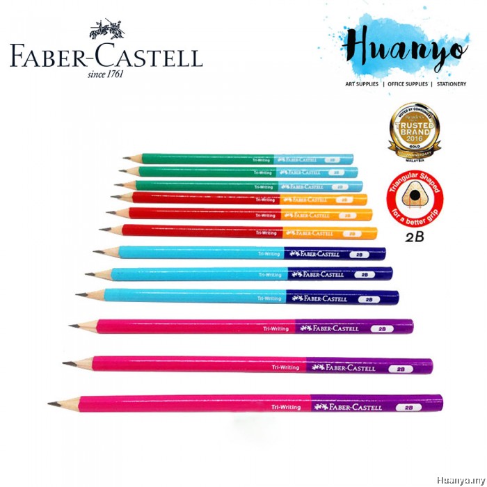 Faber-Castell Tri-Writing 2B Pencil (Box of 12) 311808