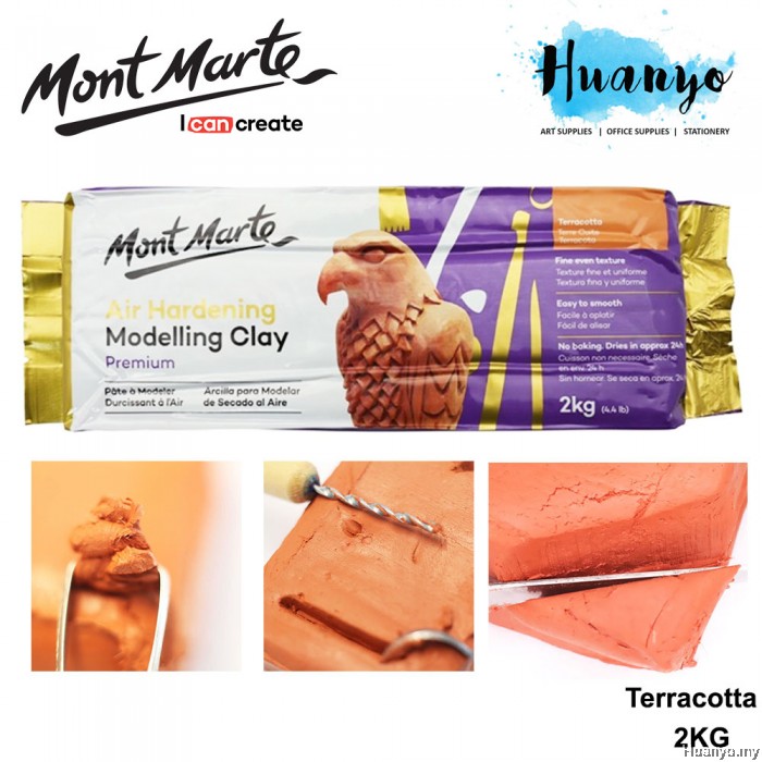 Mont Marte Premium Air Hardening Modeling Clay / Paper Clay ( White ...