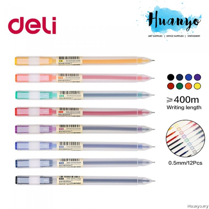 Deli Colour Gel Pen Smooth Writing 0.5mm A119 [Per Pcs]