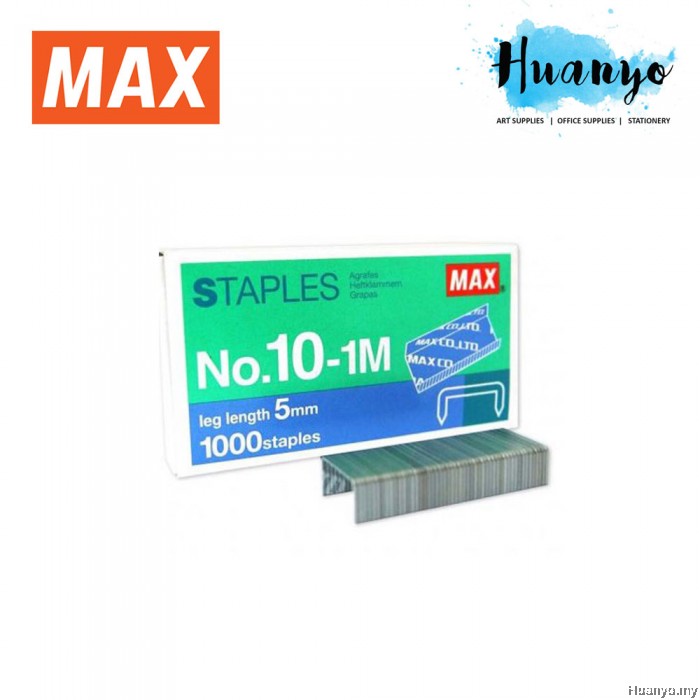 Max Staples Bullet Refill No.10-1M (1000pcs /Box, Leg Length: 5MM)