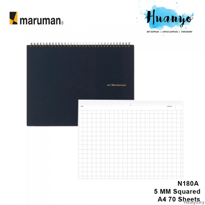 Maruman Mnemosyne Squared Grid Notepad / Memopad 70 Sheets (A5/ A4 ...