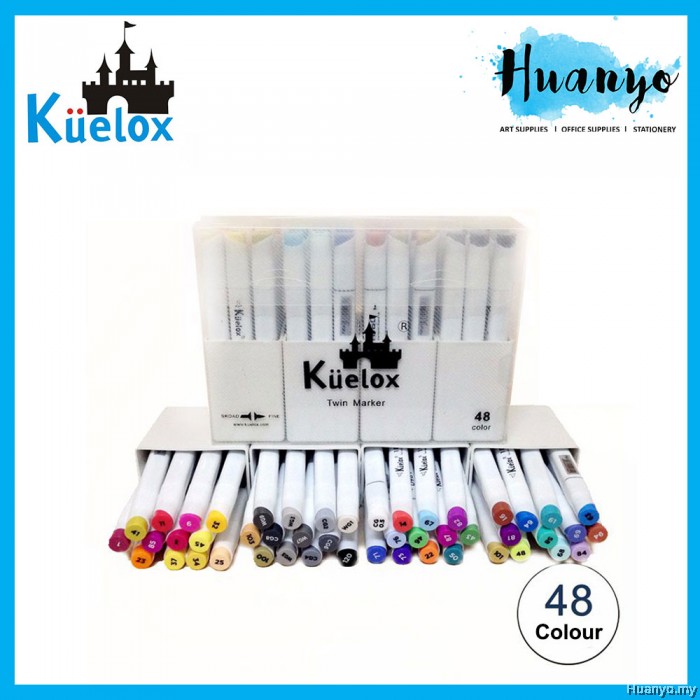 Kuelox Artist Drawing Colour Marker Pen (Set of 36 / 48 / 72)