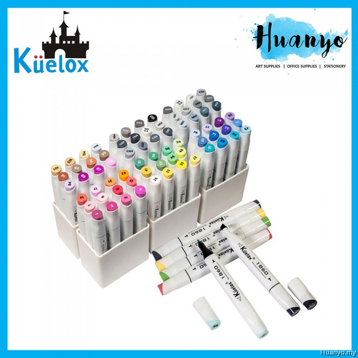 Kuelox Artist Drawing Colour Marker Pen (Set of 36 / 48 / 72)