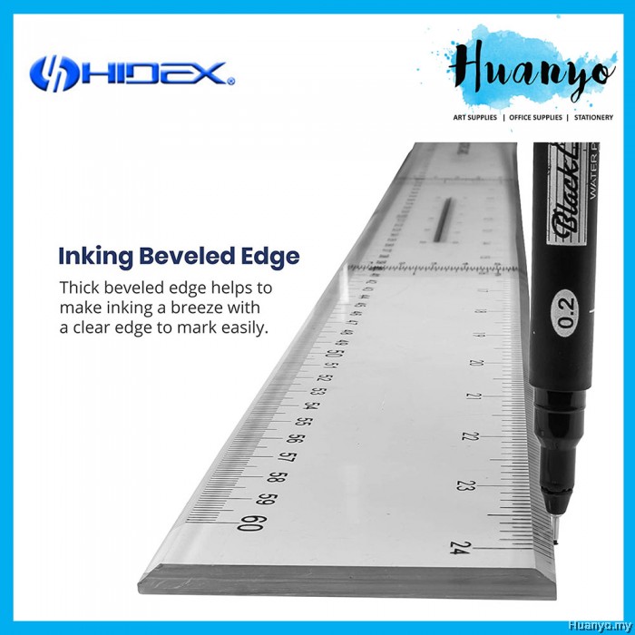 Hidex Clear Plastic Acrylic T Square Ruler With Detachable Head(105cm ...