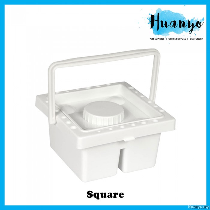 Artist Paint Brush Washing Basin Bucket Container with Brush Holder ...