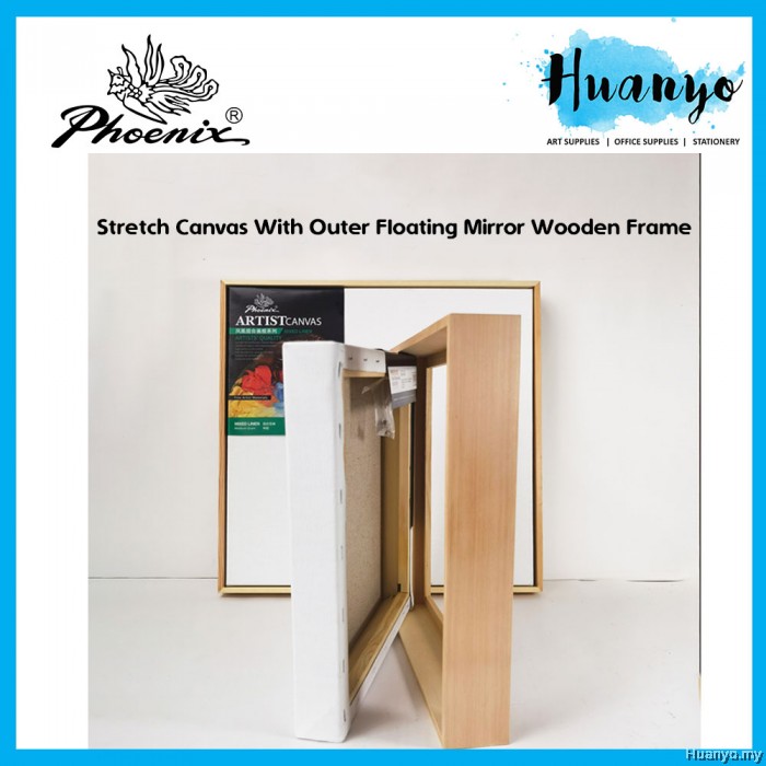 Phoenix Artist Stretch Canvas with Outer Floating Mirror Frame (Cotton ...