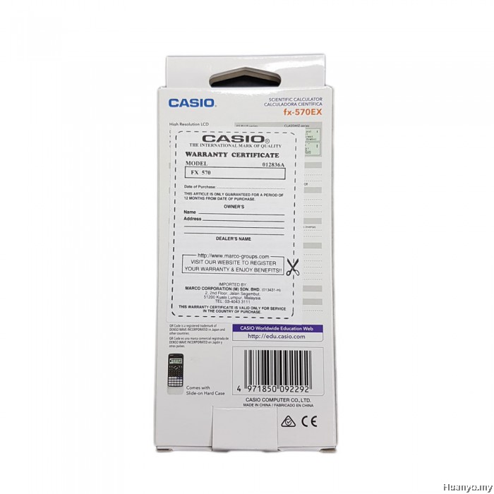 Casio Scientific Calculator FX-570EX [Black / Pink / Blue](18 Months ...
