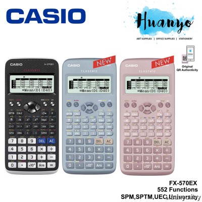 Casio Scientific Calculator FX-570EX [Black / Pink / Blue](18 Months ...