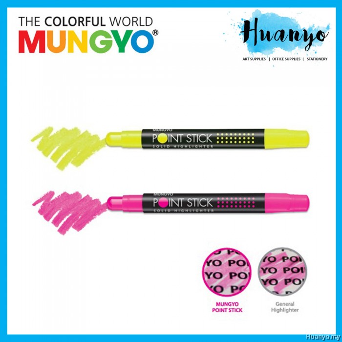 Mungyo Point Stick Solid Highlighter Pen (Ink Jet Safe) [Per PCS / Set ...