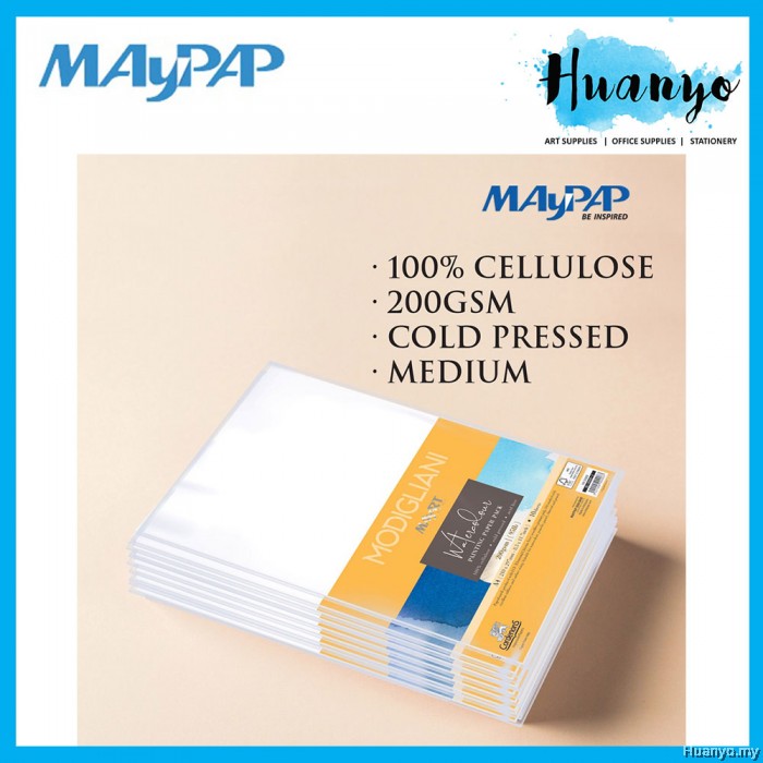 Modigliani Watercolour Paper Pack A3 200GSM / 100% Cellulose Cold ...