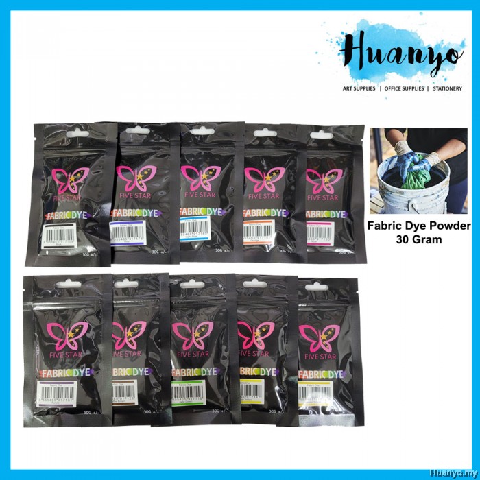 Five Star Fabric Colour Dye Powder (30 Gram Per Pack)