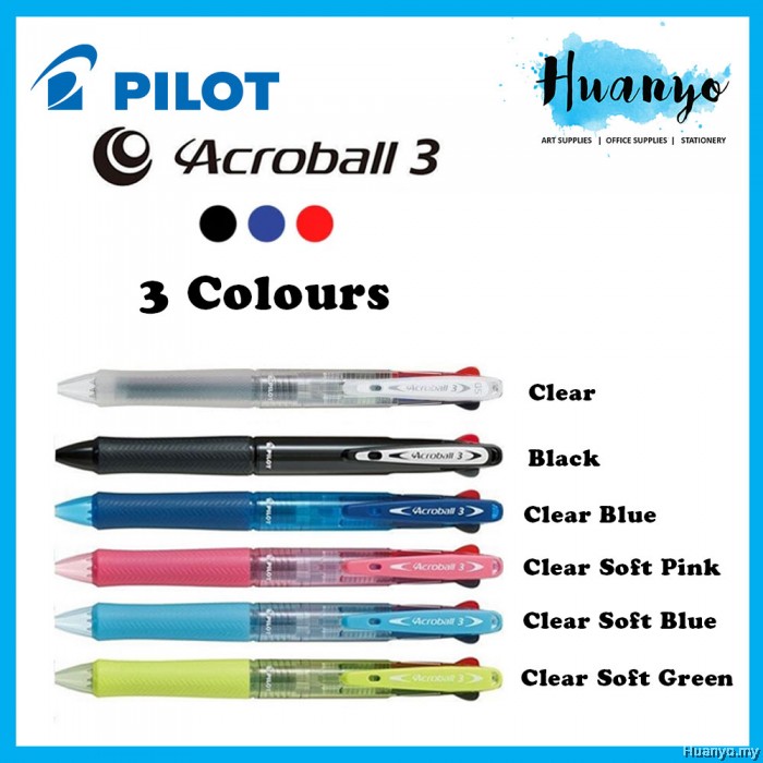 Pilot Acroball 3 / 4 Multi Color Ballpoint Pen, 0.7mm, + 4 Color Ink ...