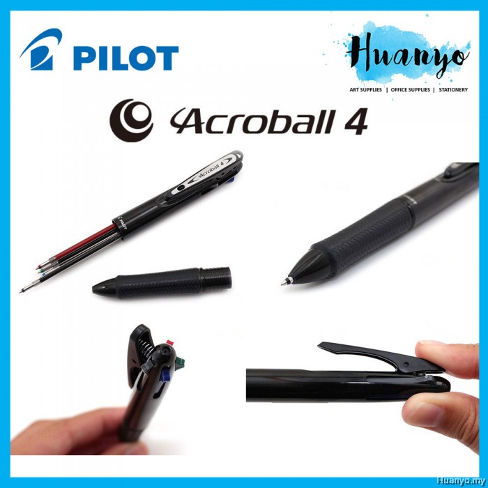 Pilot Acroball 3 / 4 Multi Color Ballpoint Pen, 0.7mm, + 4 Color Ink ...