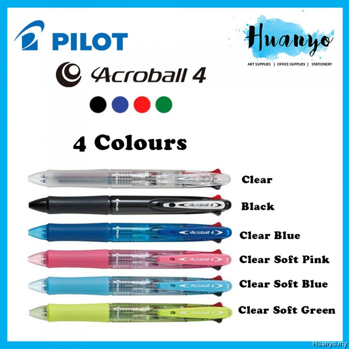 Pilot Acroball 3 / 4 Multi Color Ballpoint Pen, 0.7mm, + 4 Color Ink ...