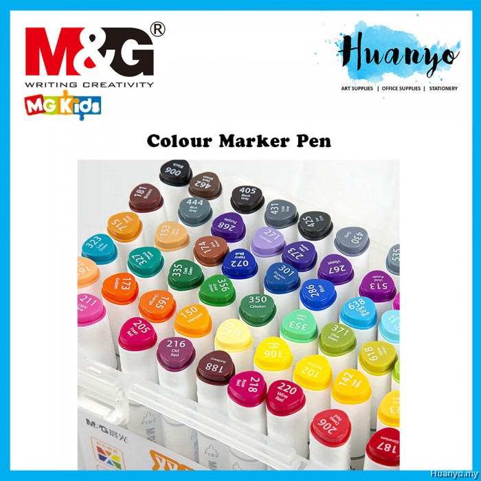 M&G Dual Twin Tip Art Colour Marker Set 12/24/36/60/80 For Drawing ...