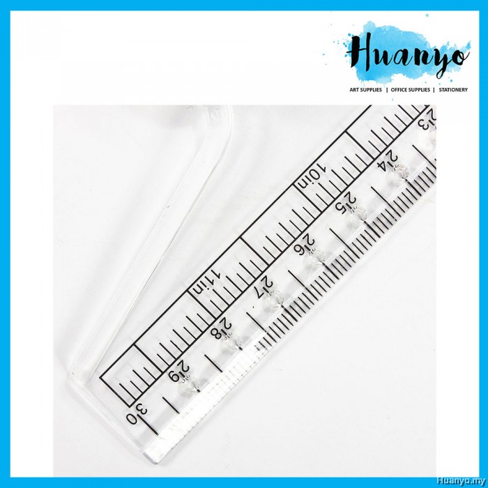 Clear Metric Parallel Multi-purpose Drawing Rolling Ruler Straight Tool ...