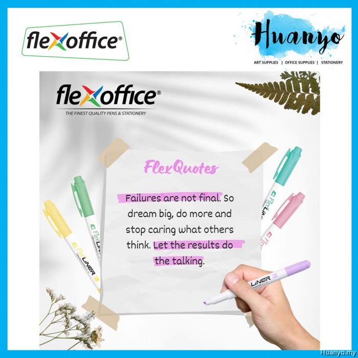 Flexoffice Pastel / Fluorescent Colour Twin Highlighter Flexliner Pen ...