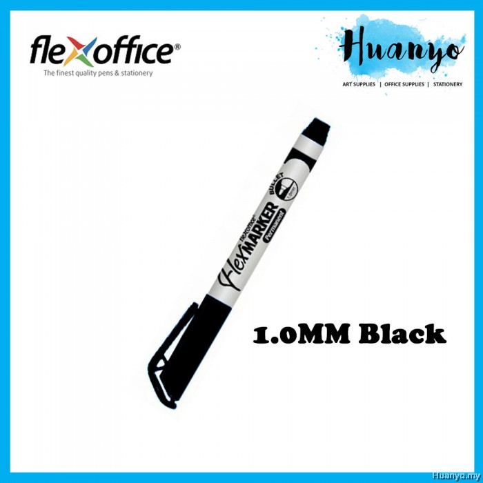 FlexOffice FlexMarker NERO Slim Permanent Marker Pen 1.0MM Per PCS ...