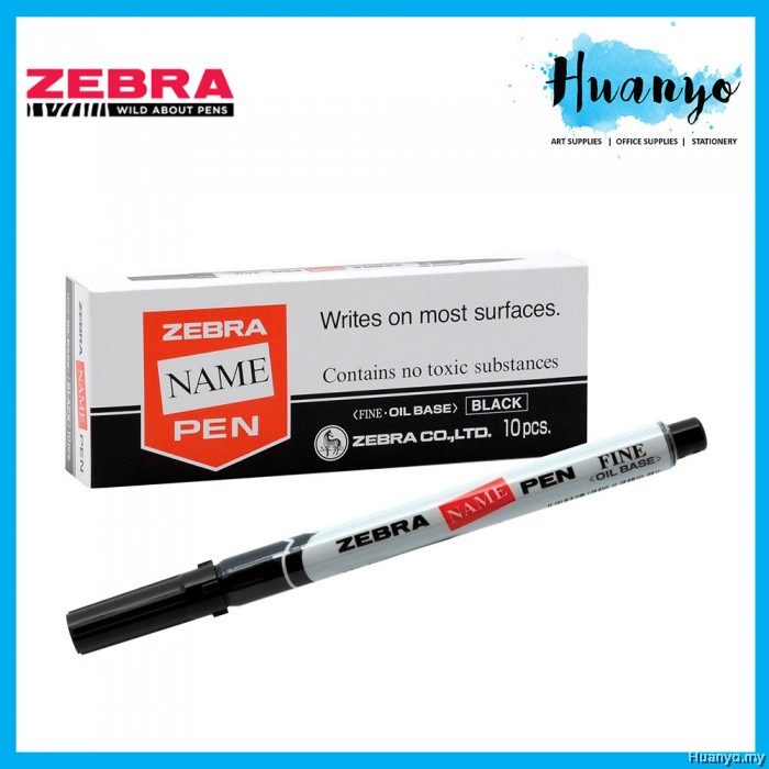 Zebra Name Pen Permanent Maker Pen Per PCS Fine (Oil Base) MO-12A1-SNZ