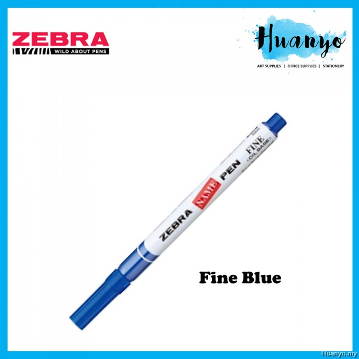 Zebra Name Pen Permanent Maker Pen Per PCS Fine (Oil Base) MO-12A1-SNZ