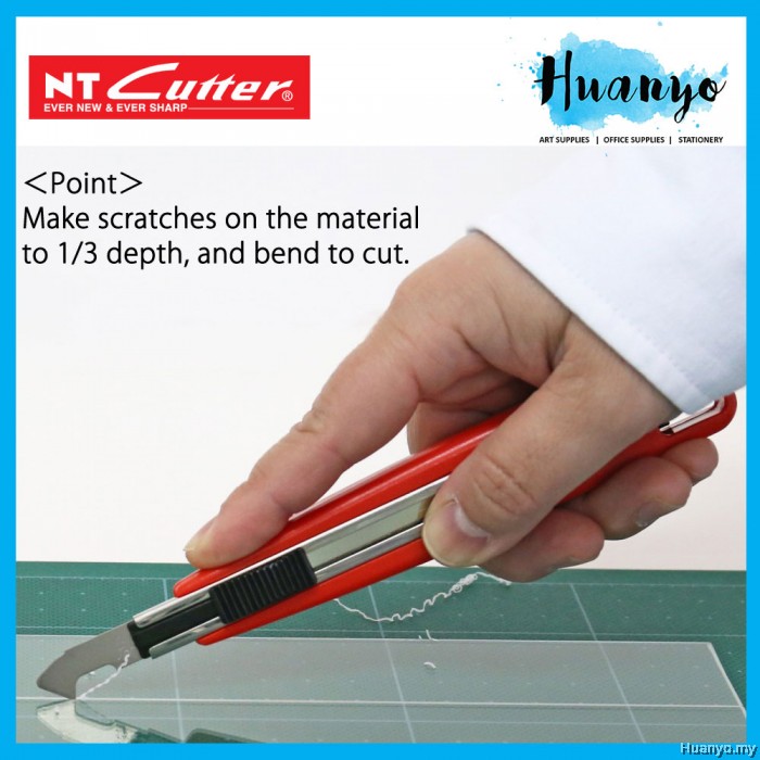 NT Cutter M-500P Screw-Locking-System Durable Slider (Made in Japan)