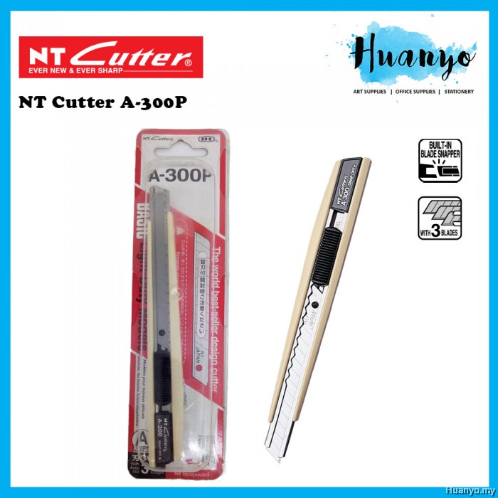 NT Cutter Knife A-300P Ivory White (Made in Japan)