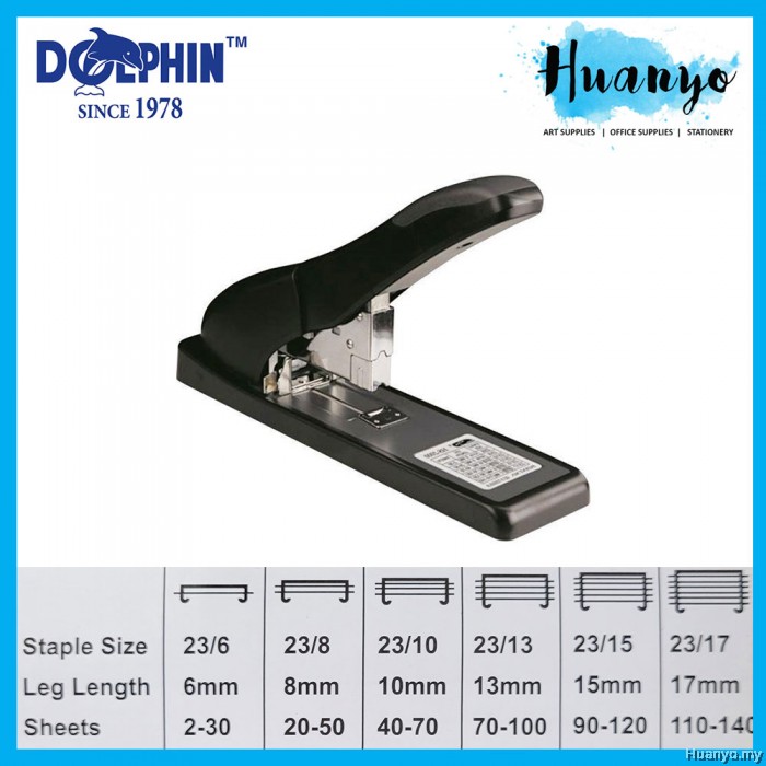 Dolphin SID Heavy Duty Stapler Black Colour HS-2000