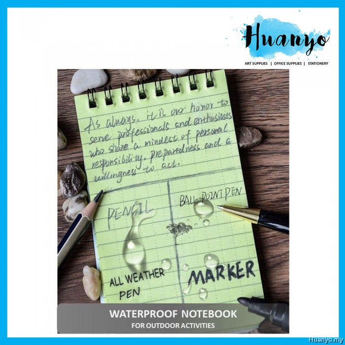 All Weather Note Book Water Resistant Paper A6 Size 48 Sheets (For ...
