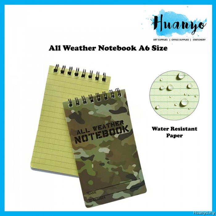 All Weather Note Book Water Resistant Paper A6 Size 48 Sheets (For ...