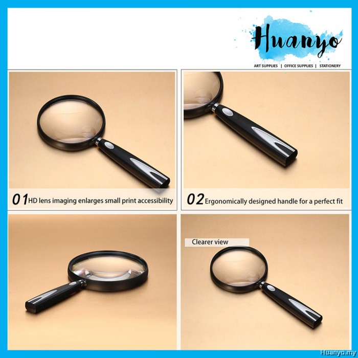 Handheld Magnifying Glass 88mm 5D Magnifier (7 Magnification NO. G-888-090)