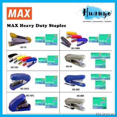 Max Heavy Duty Staples Bullet No. 1210 23/10, 1213 23/13, 1217 23/17