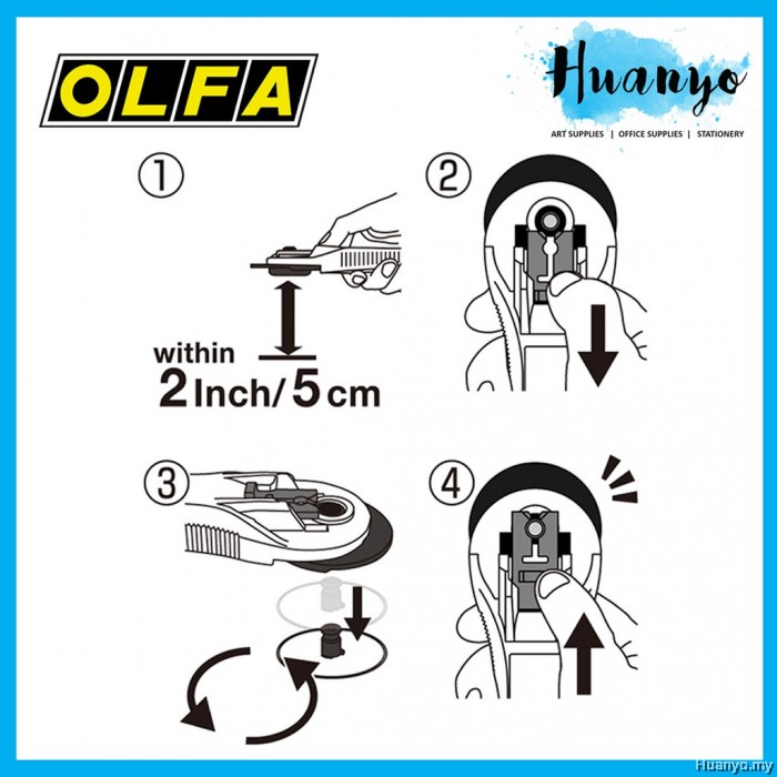 Olfa PRC-3/C Perforation Cutter for Hobby Craft & Utility 28MM
