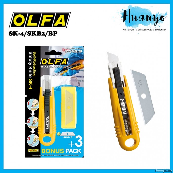 OLFA Self-Retracting Safety Cutter Knife Blade Carton Opener Bonus Value Pack for Hobby Craft ...
