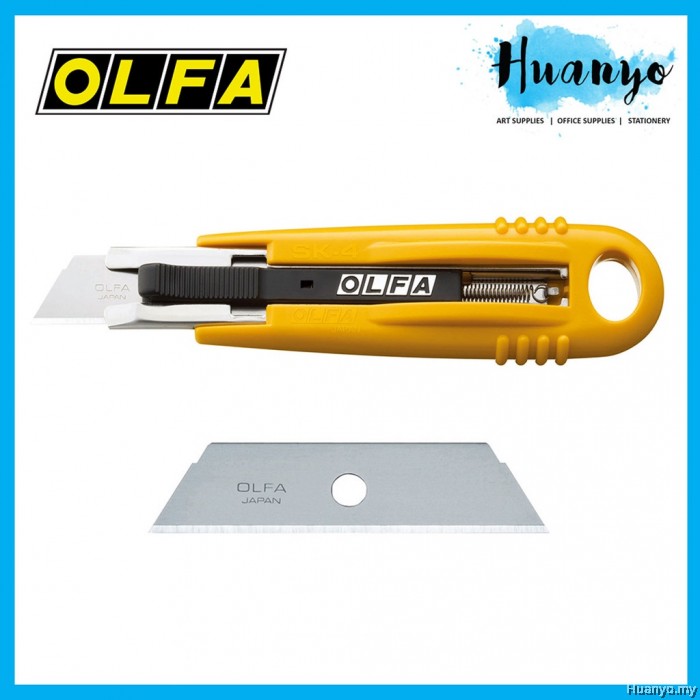 OLFA Self-Retracting Safety Cutter Knife Blade Carton Opener for Hobby Craft & Utility SK-4