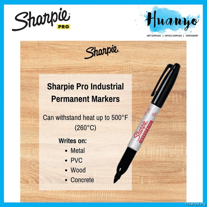 Sharpie Pro Industries Permanent Marker Pen Fine Tip Black For High ...