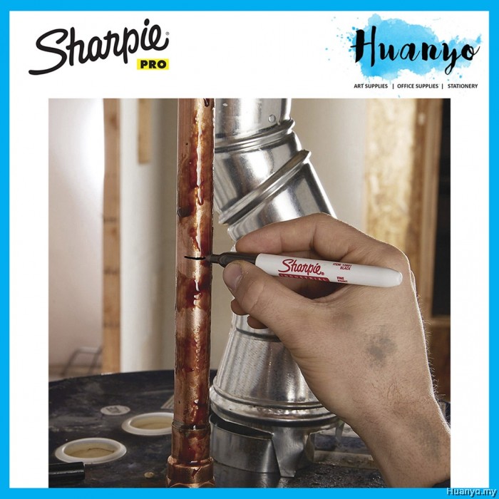 Sharpie Pro Industrial Permanent Marker Pen Fine Tip Black For High ...